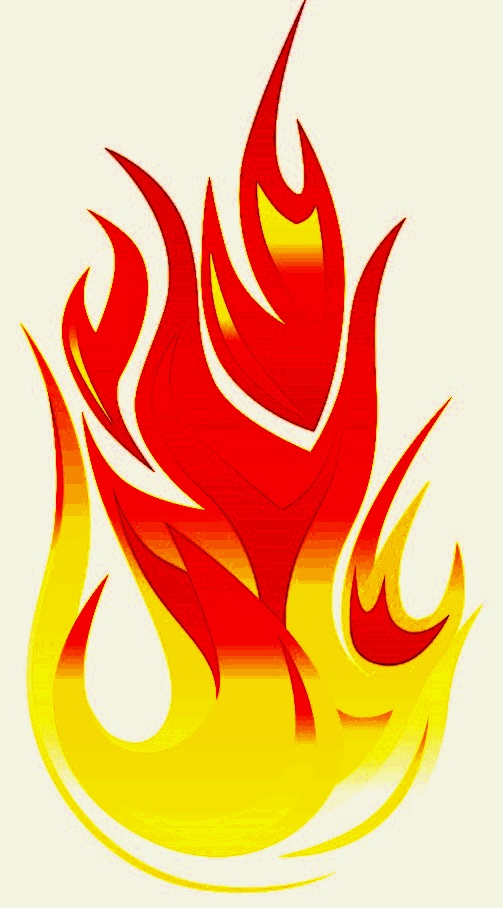 Red and yellow flame, drawing free image download