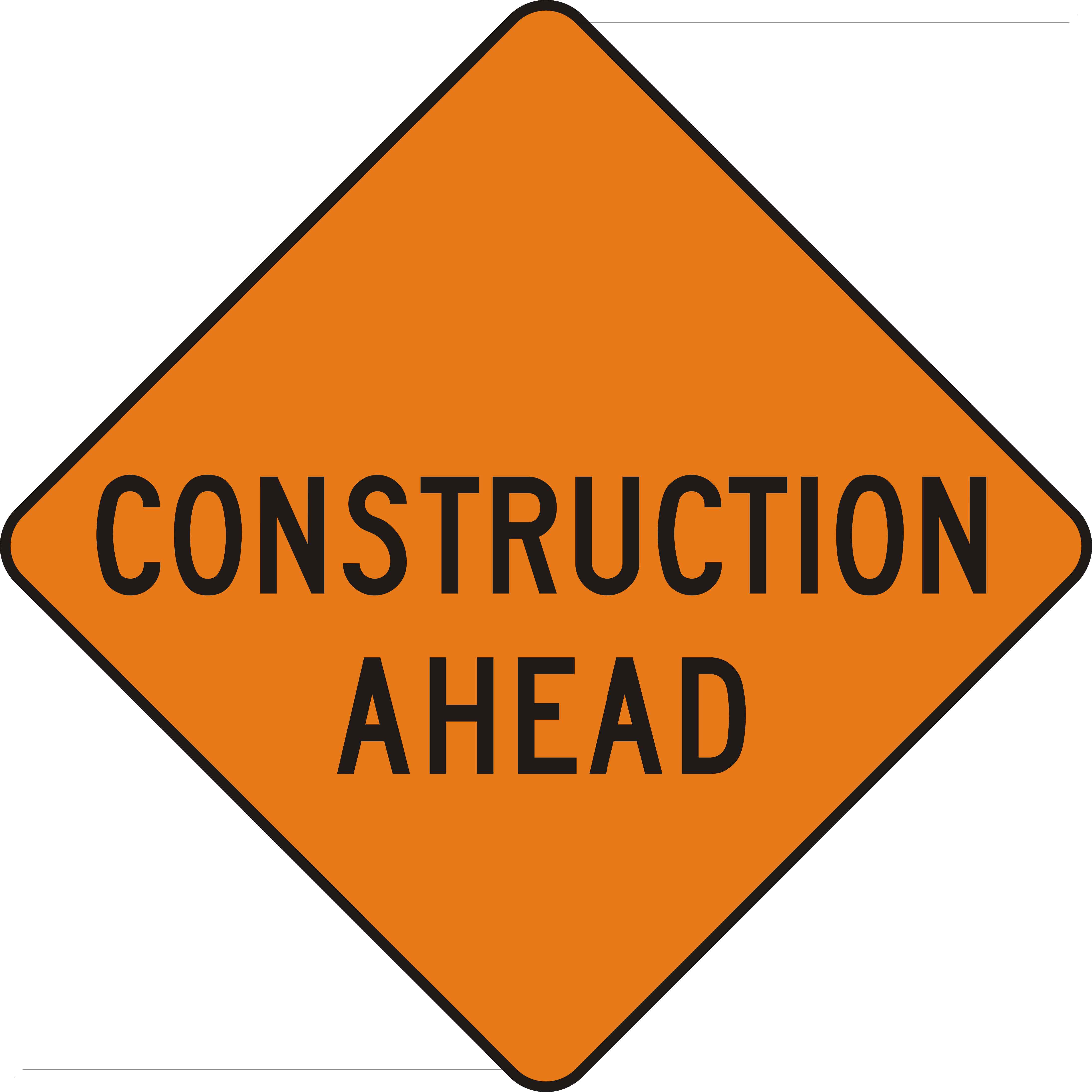 Work Zone Safety sign drawing free image download