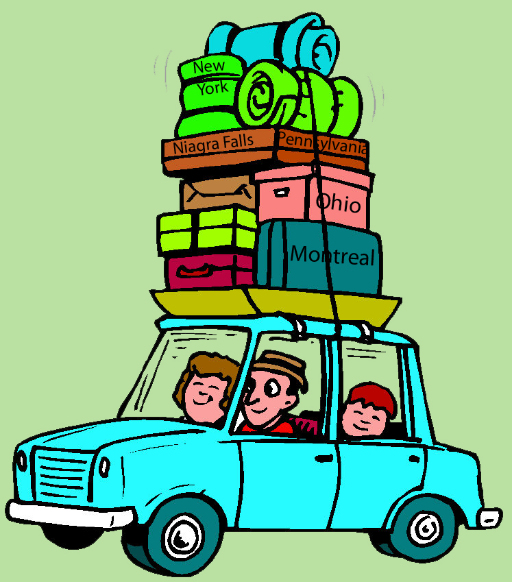 Family Packing Luggage drawing free image download