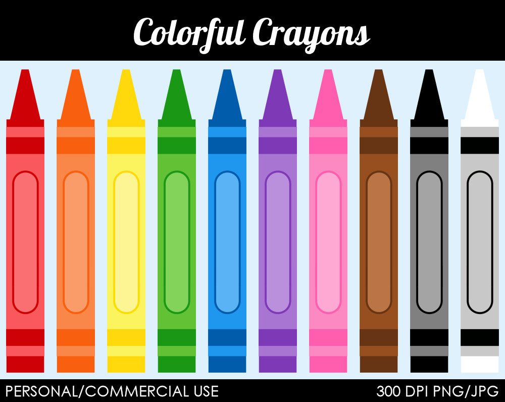 Colorful Crayons Digital drawing free image download