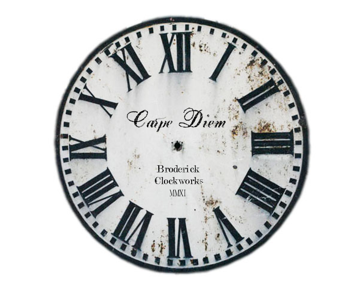 Painted Clock Black drawing free image download
