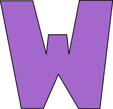 Purple Letter W Image Large Capital free image download
