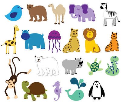 Colorful Vector Animals Download Free Graphics Art free image download