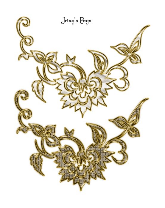 Drawing of golden patterns free image download