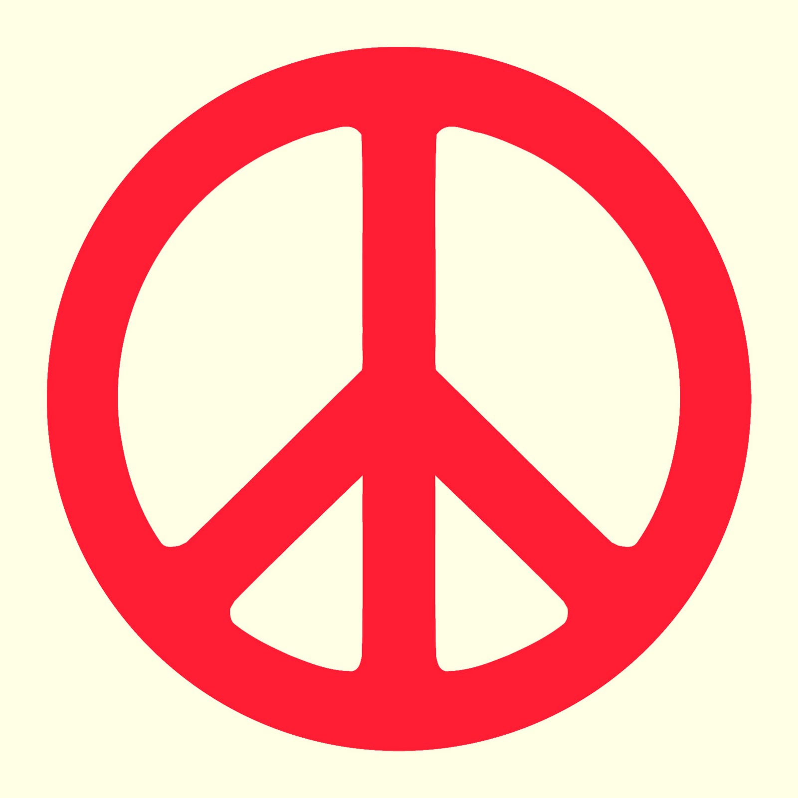 Red peace sign drawing free image download