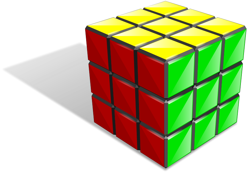 Drawn multifaceted ruby cube on a black background free image download