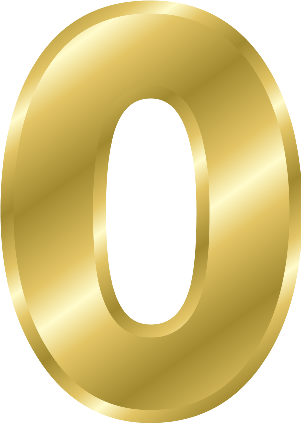 Golden number 0 free image download