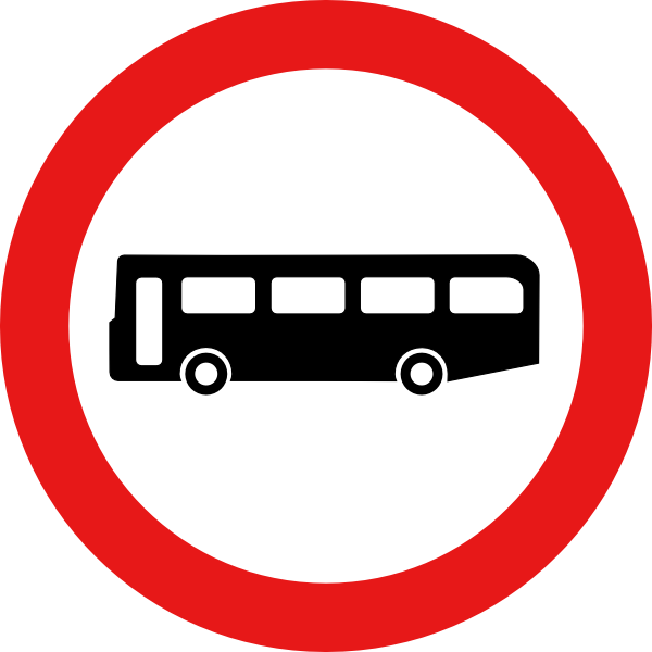 Vector Bus Road Sign Clip Art 103680 Hightpng free image download