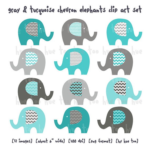 Elephants Boys Chevron Elephant Gray Blue Aqua N2 free image download