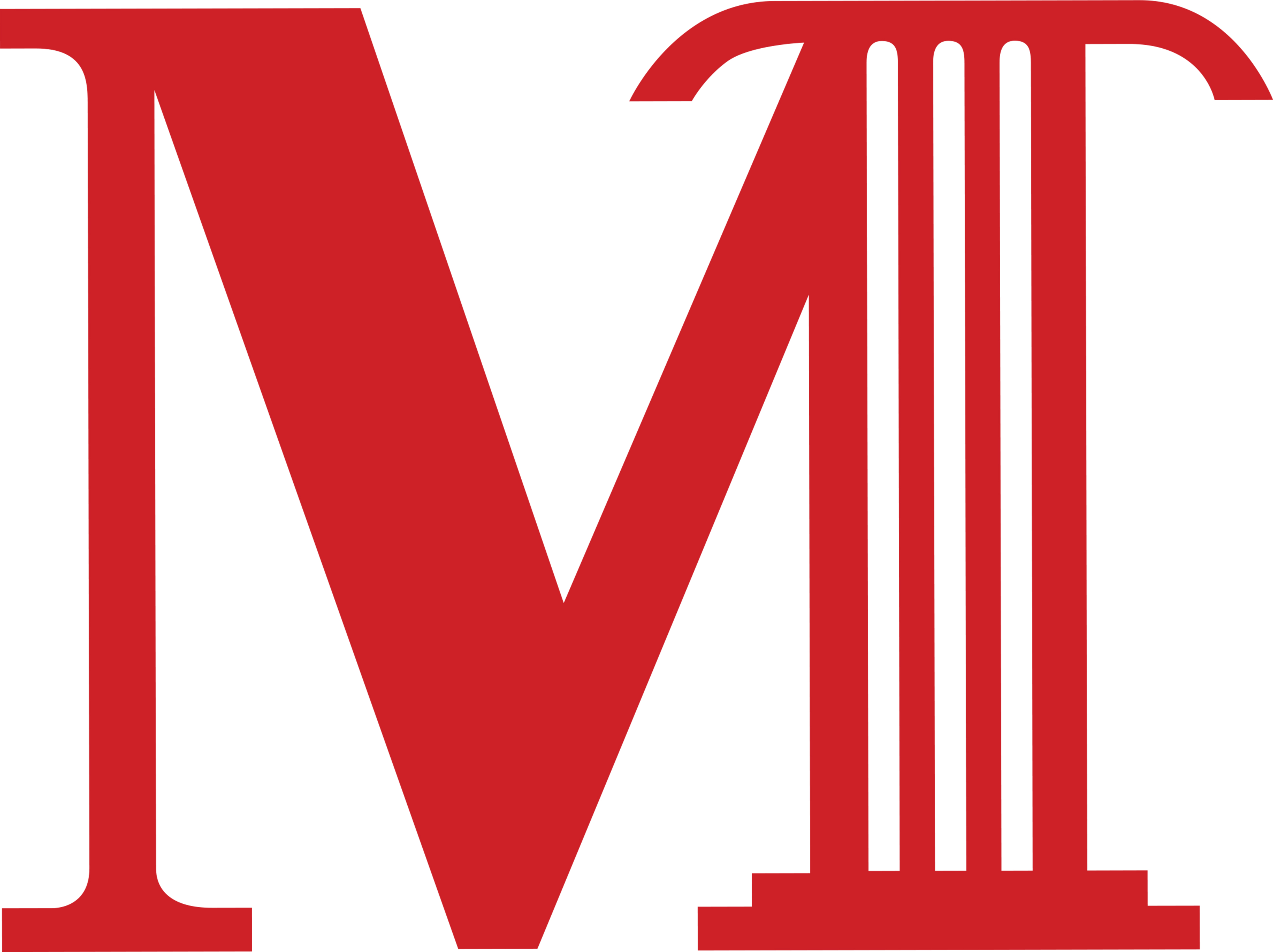 Painted red letter M free image download