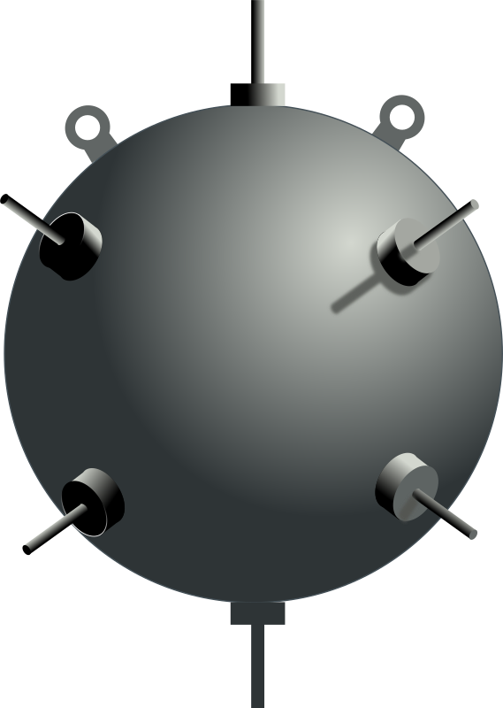 Clipart of the underwater bomb free image download