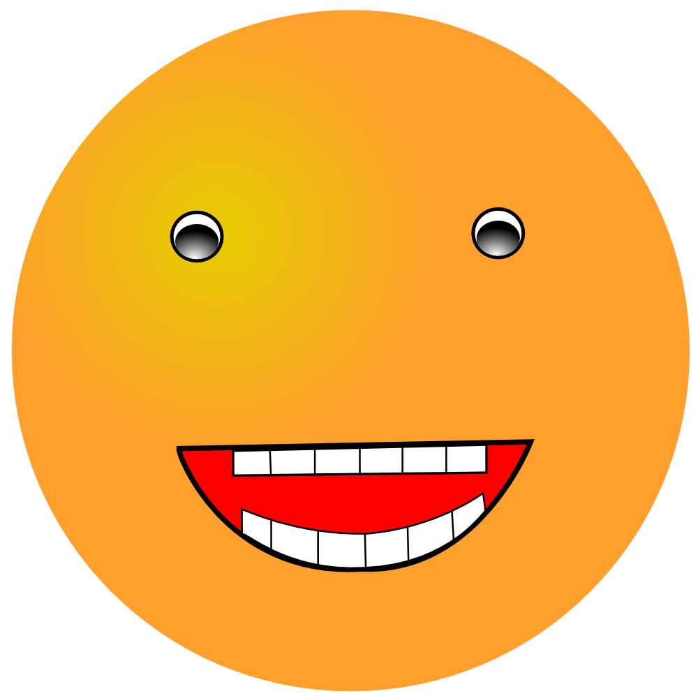 Smiley with white straight teeth free image download