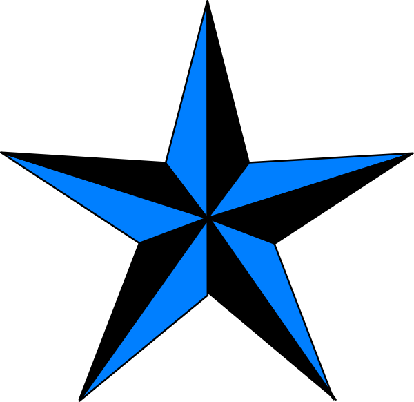 Blue and black star drawing free image download