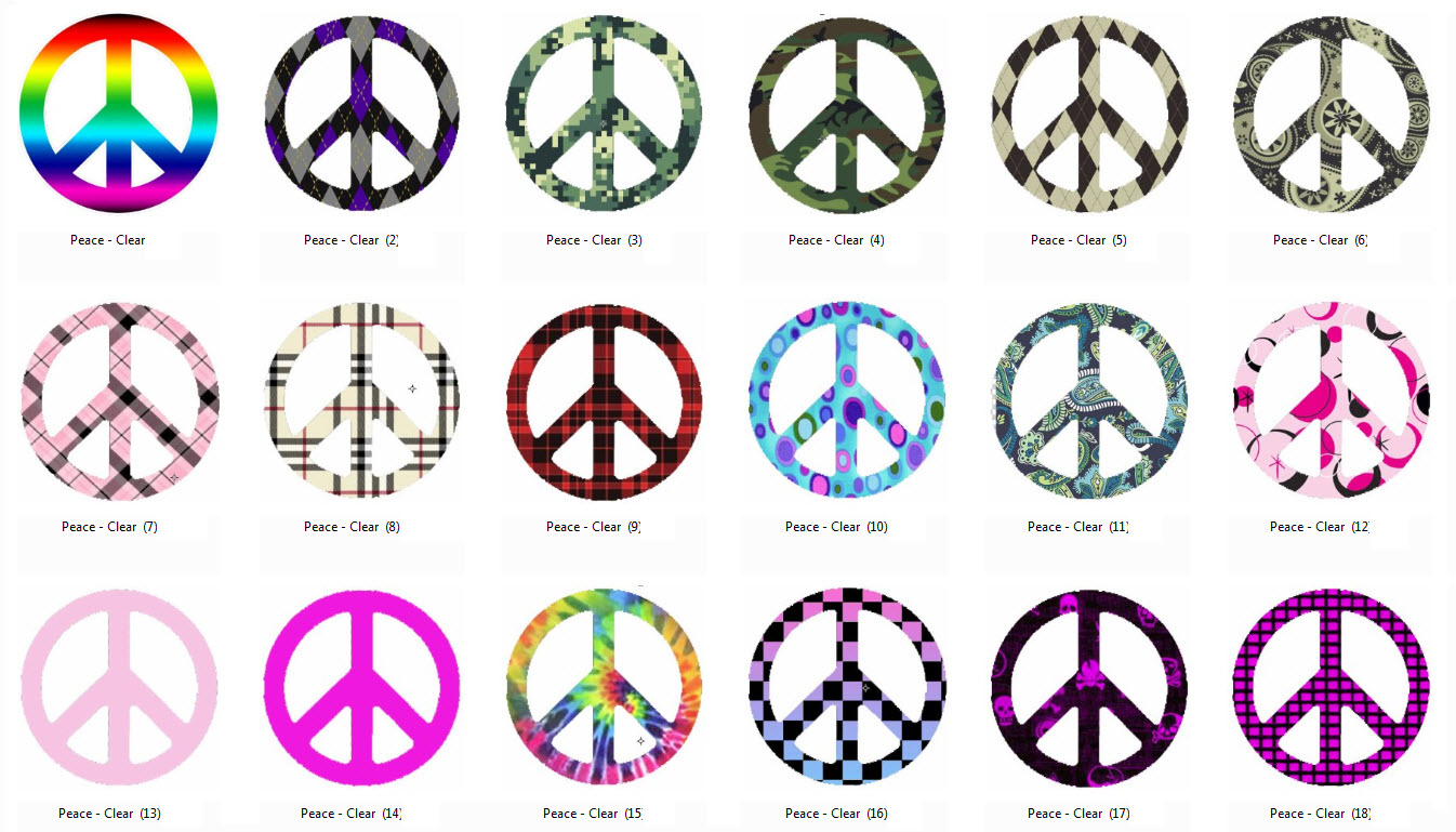 Symbols of different colors and with different patterns free image download