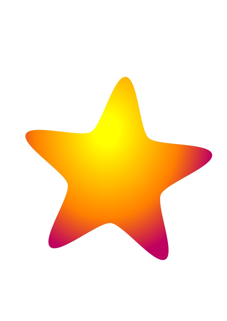 Painted two-color star free image download