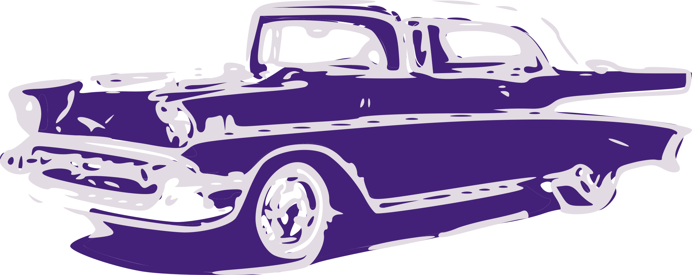 Purple drawing of a vintage car free image download