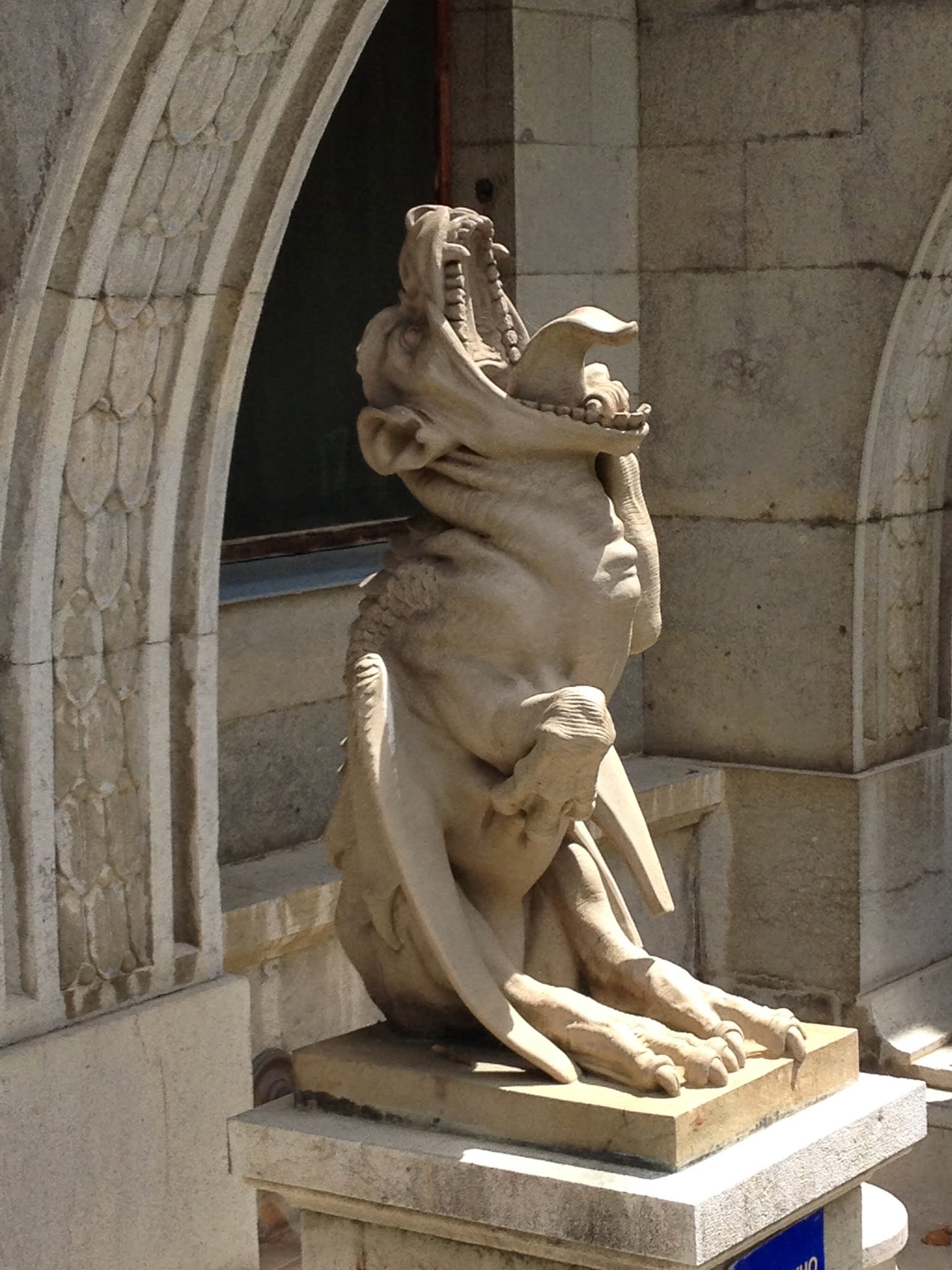Evil creature, Antique sculpture in palace, russia, crimea free image ...