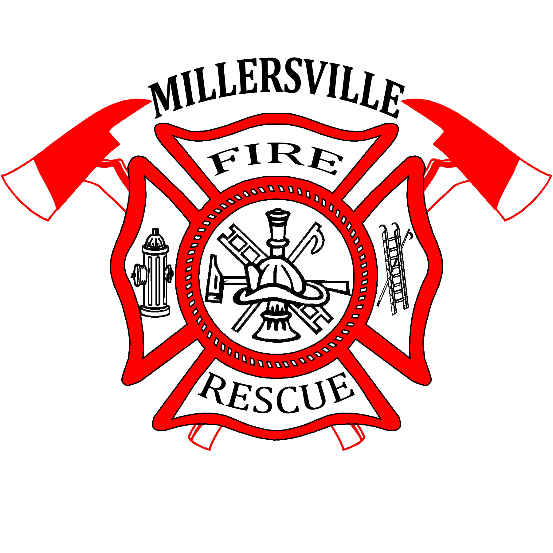 Drawing of Fire Dept Cross symbol free image download