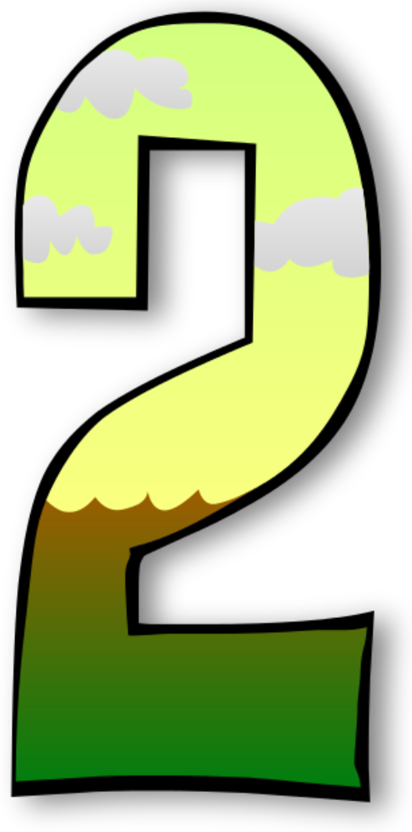 Sea and sky drawn on number 2 free image download