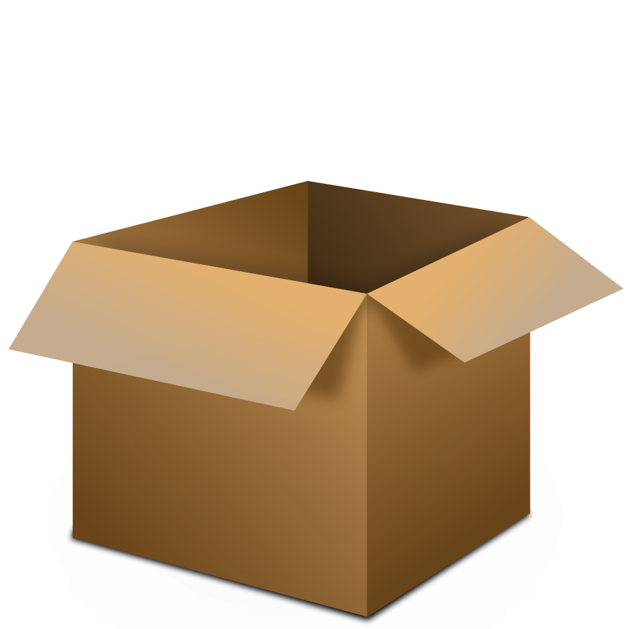 Open brown paper box, drawing free image download