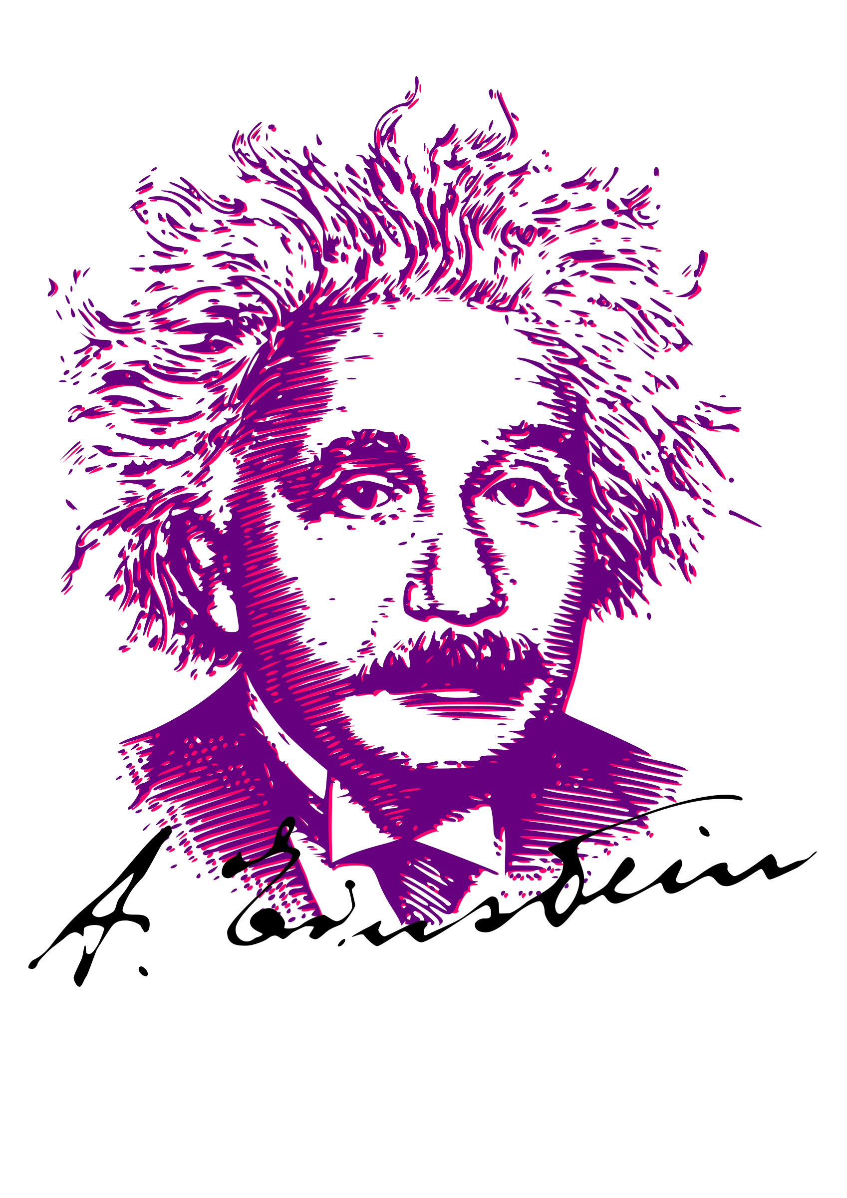 Isolated portrait of Albert Einstein free image download