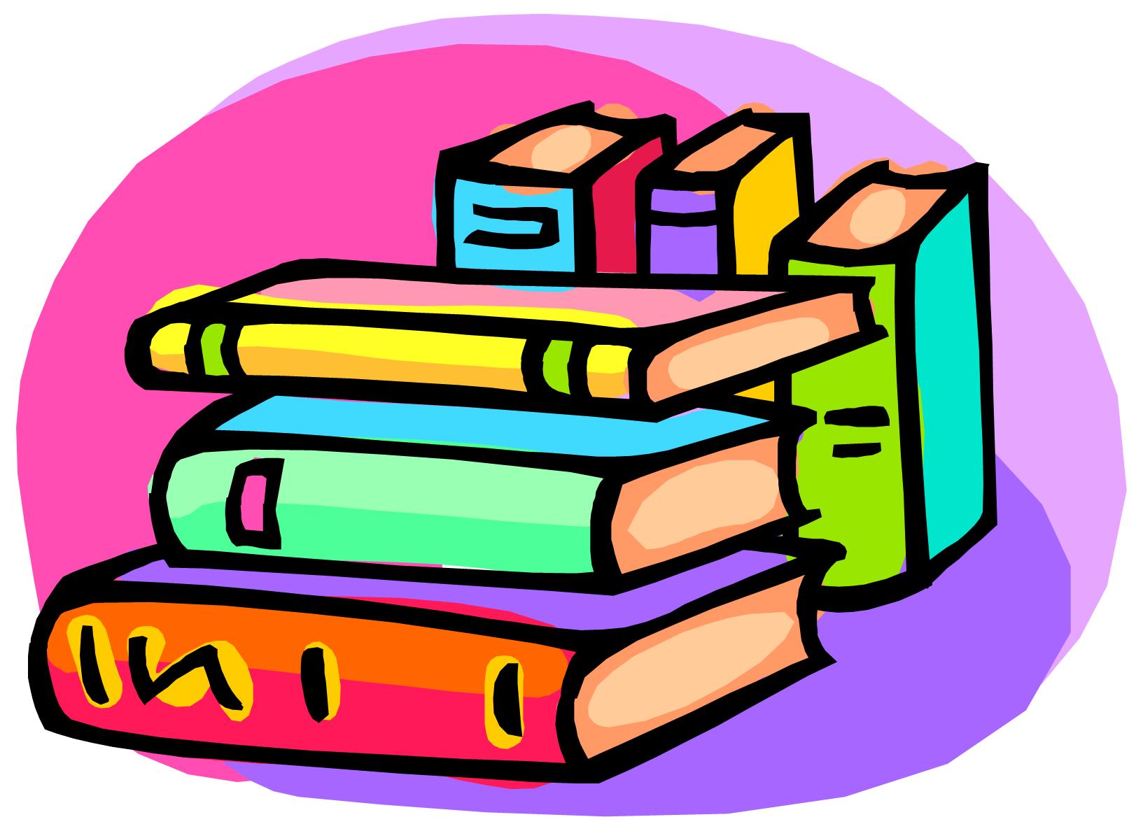 Colourful Drawing of the books free image download