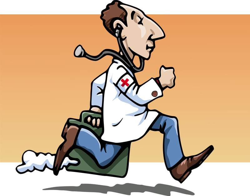 Hospital On Call, running cartoon doctor free image download