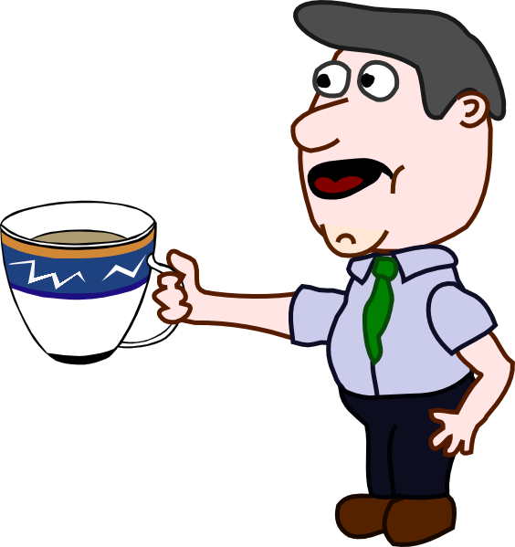 Man Holding Cup At Clkercom Vector Online free image download