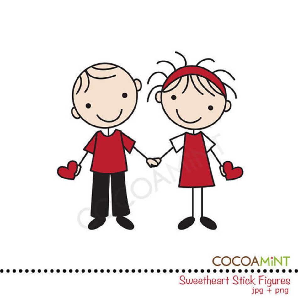 Sweetheart Stick Figures By Cocoamint On Etsy free image download