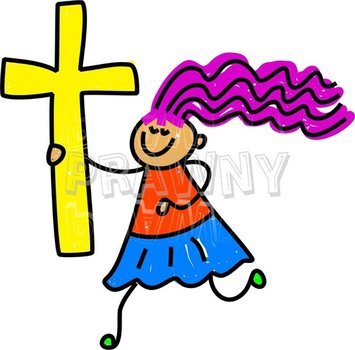 Toddler Art Christian Cross Kid Prawny – free image download