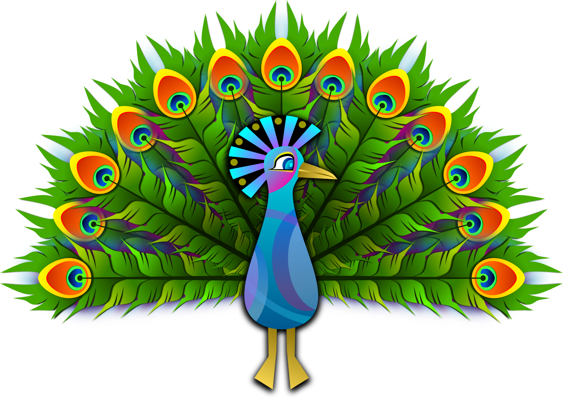 Peacock stylised clip art free image download
