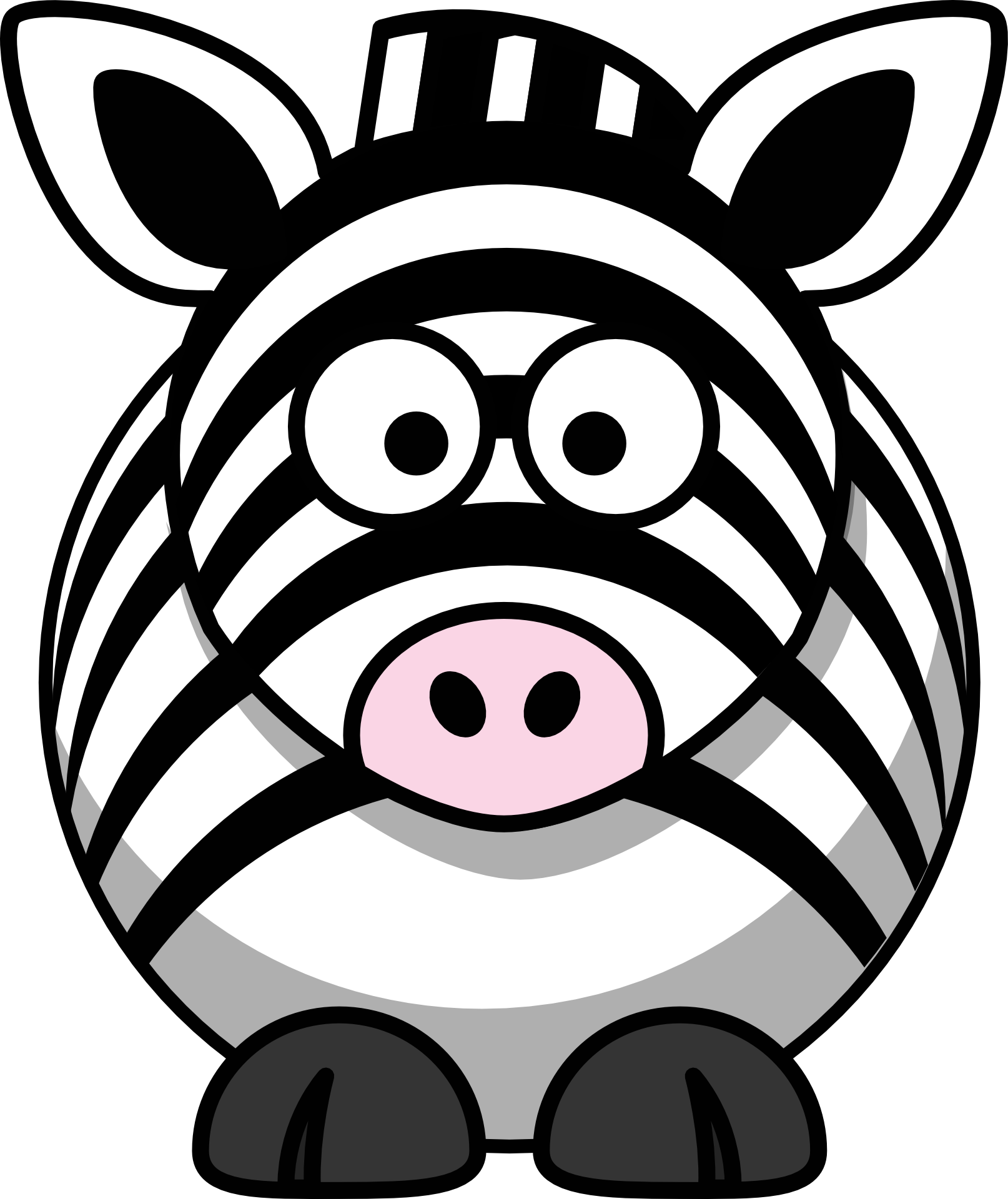 Clipart,cute picture with striped zebra free image download