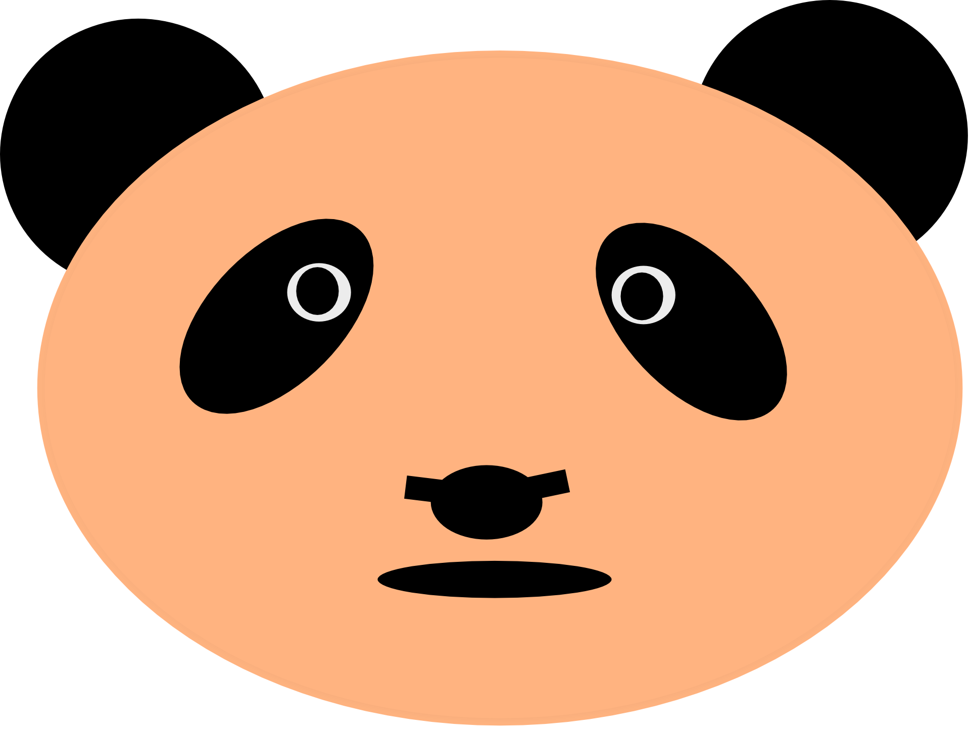 Painted panda head free image download