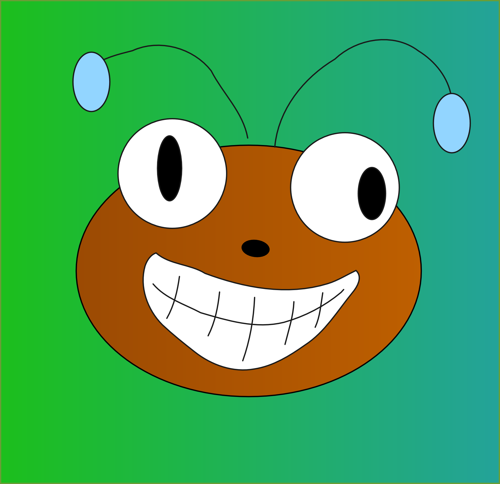 Funny cartoon ant face drawing free image download