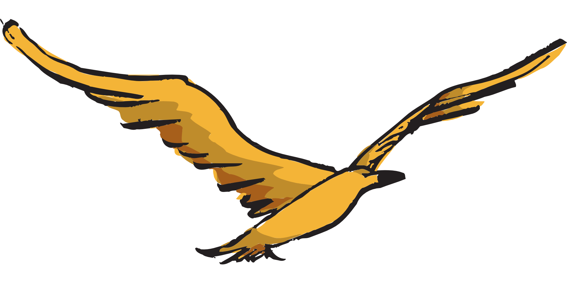 Yellow Bird Flying drawing free image download