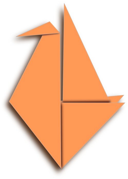 İllustration of orange origami free image download
