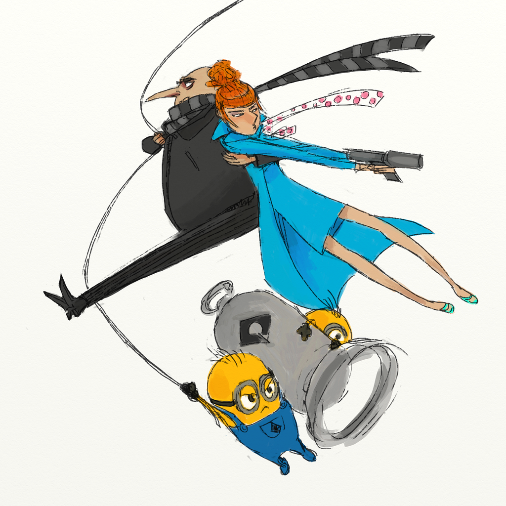 Drawn characters with guns cartoon Despicable Me 2 free image download