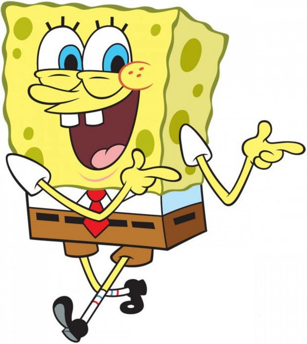 Cheerful spongebob as a illustration free image download