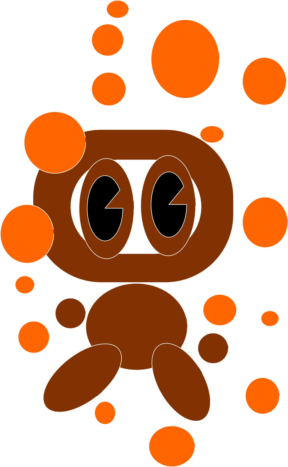 Abstract brown monkey drawing free image download