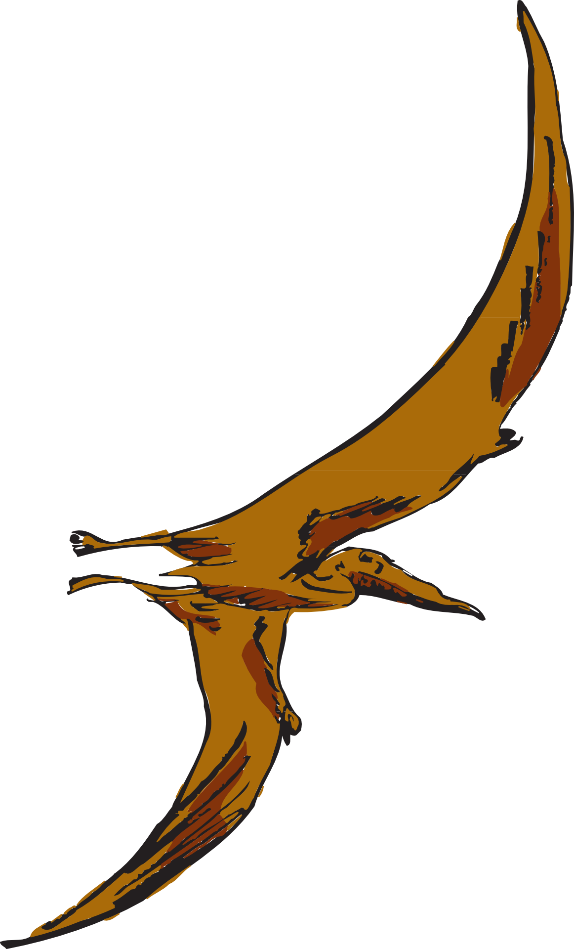 Painted brown pterodactyl free image download