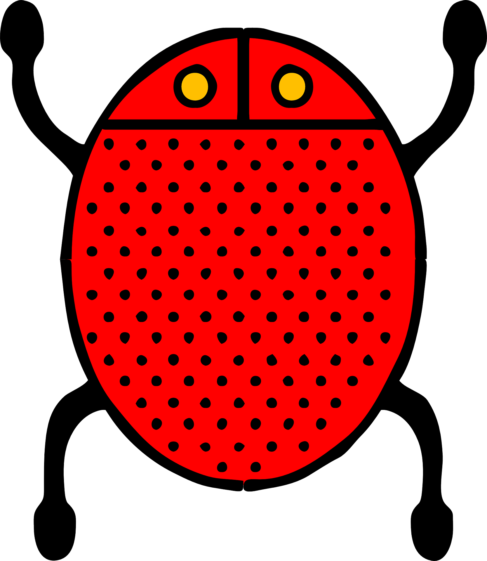 Cartoon Ladybug with four legs free image download