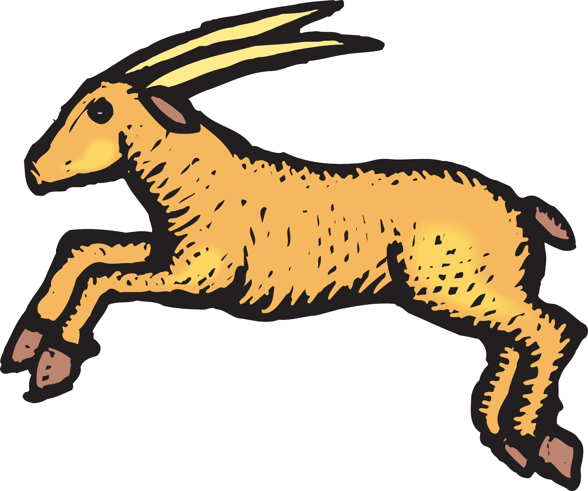 Antelope Jumping drawing free image download