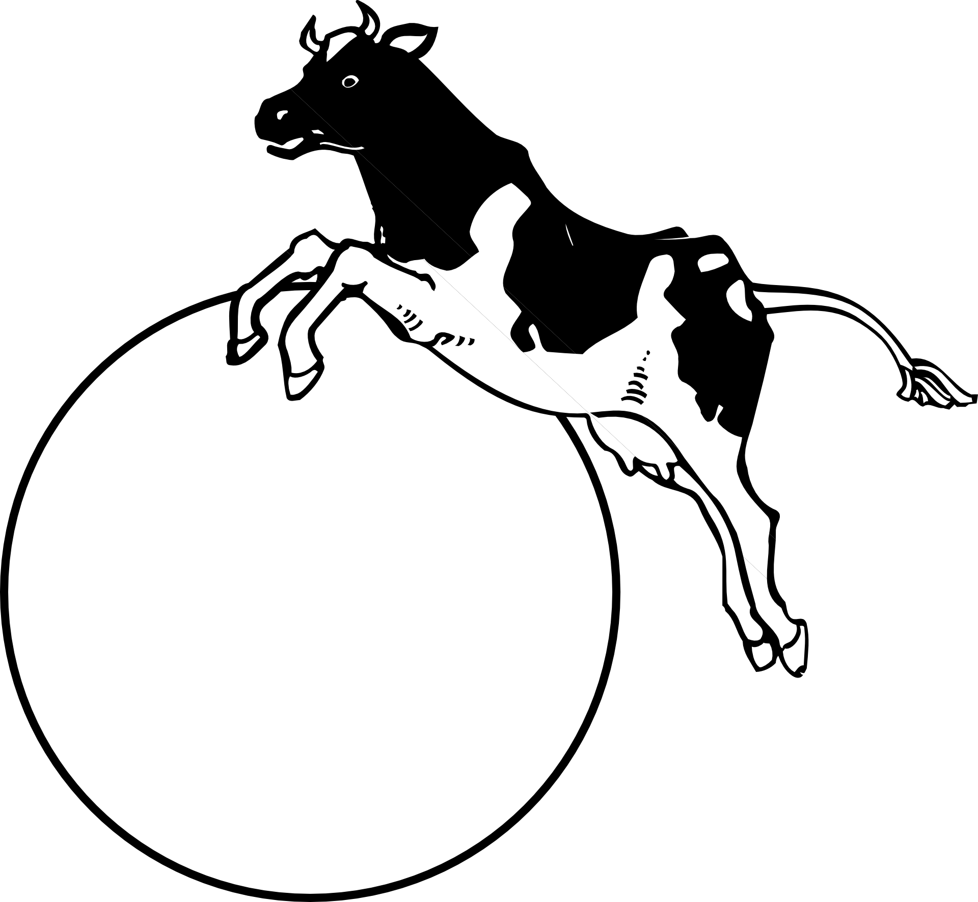 Cow Jumping Over Moon, drawing free image download