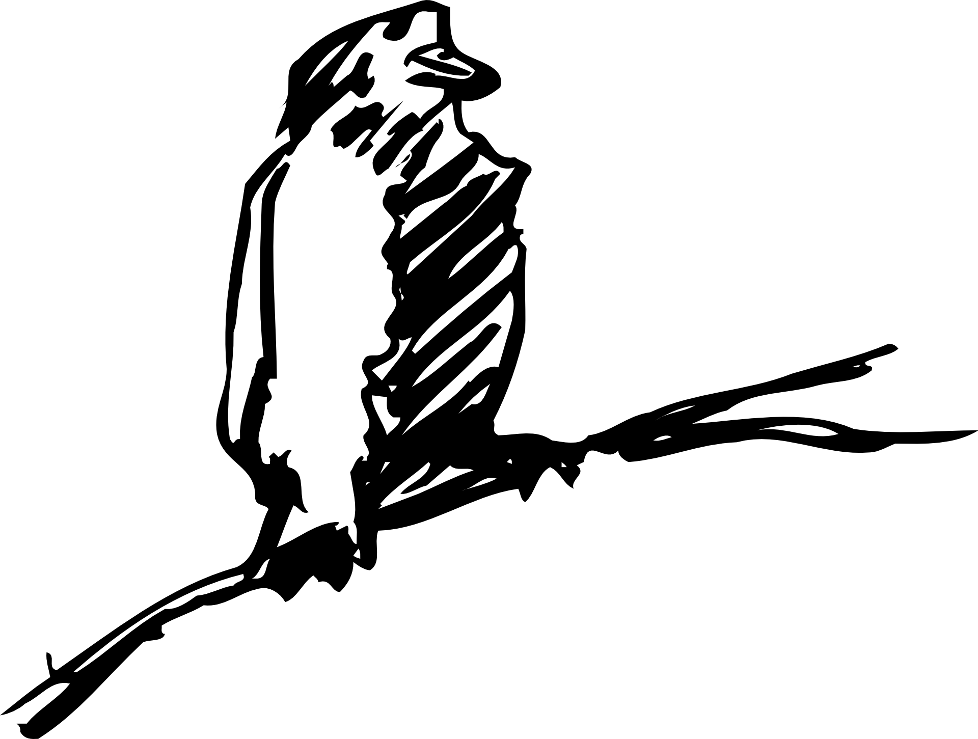 black-and-white-sketch-of-a-bird-on-a-branch-free-image-download