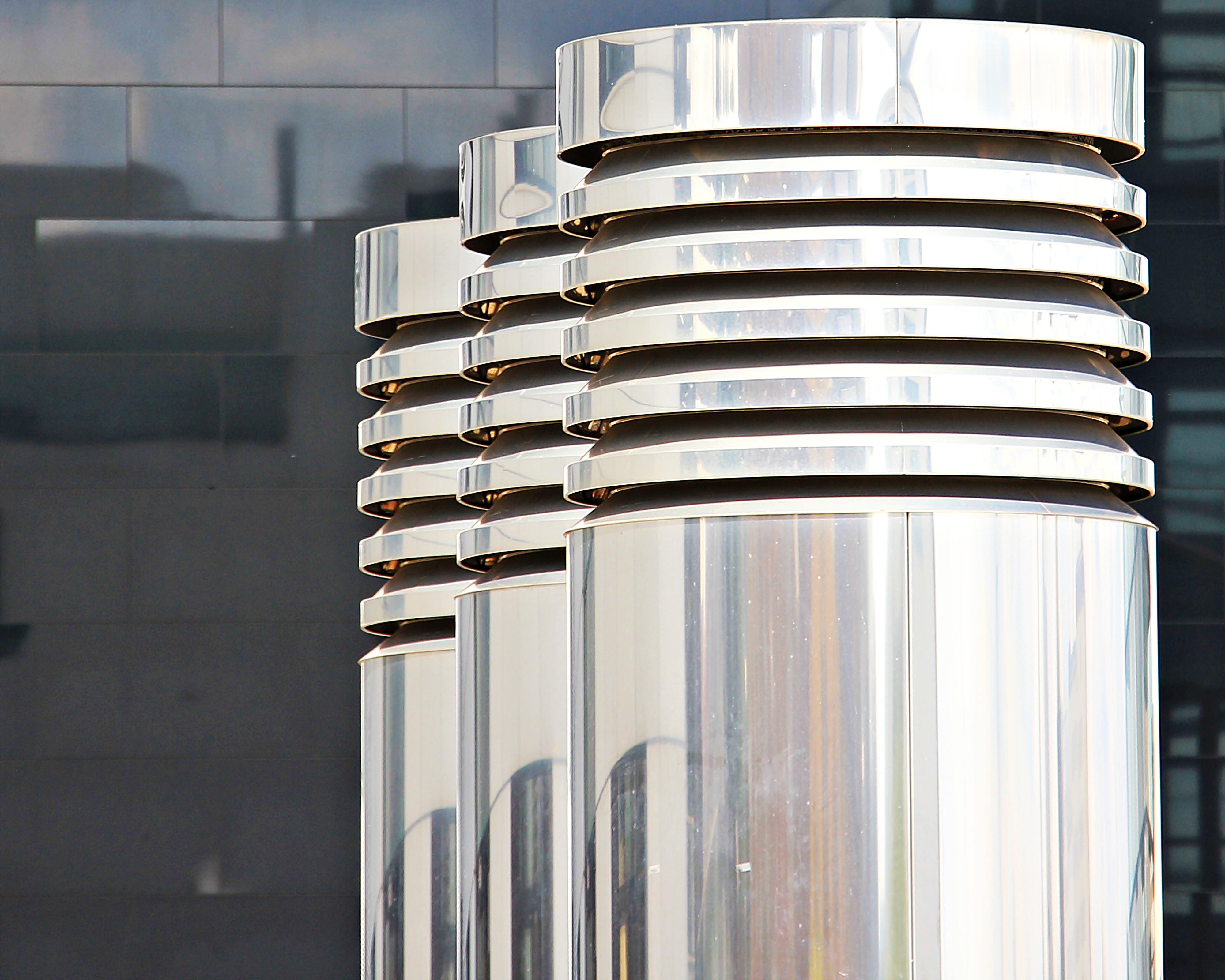 Three chrome pillars free image download