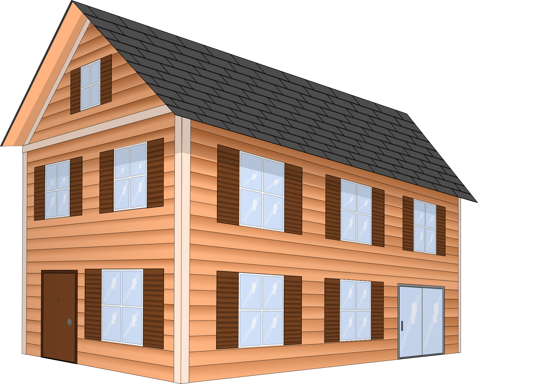 Lots of windows on a house free image download