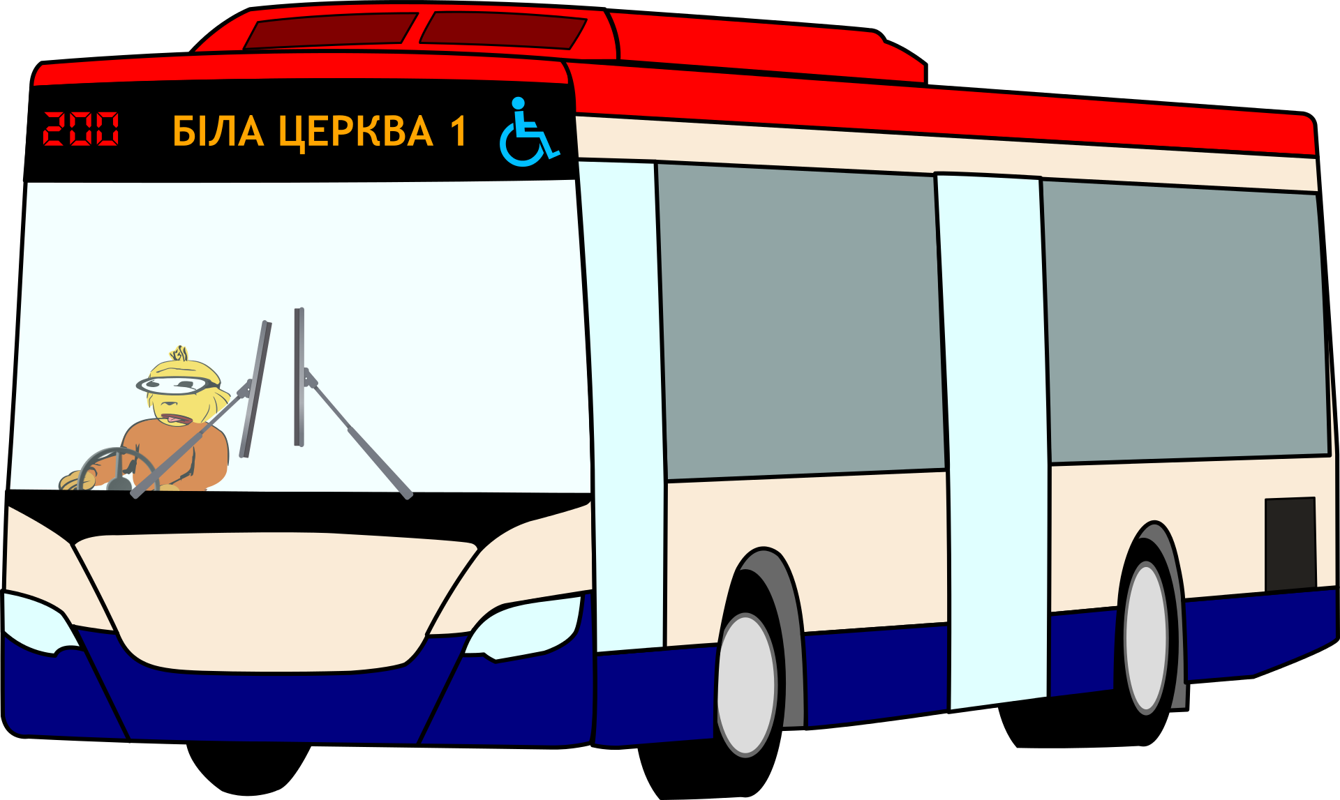 Graphic image of a regular bus free image download