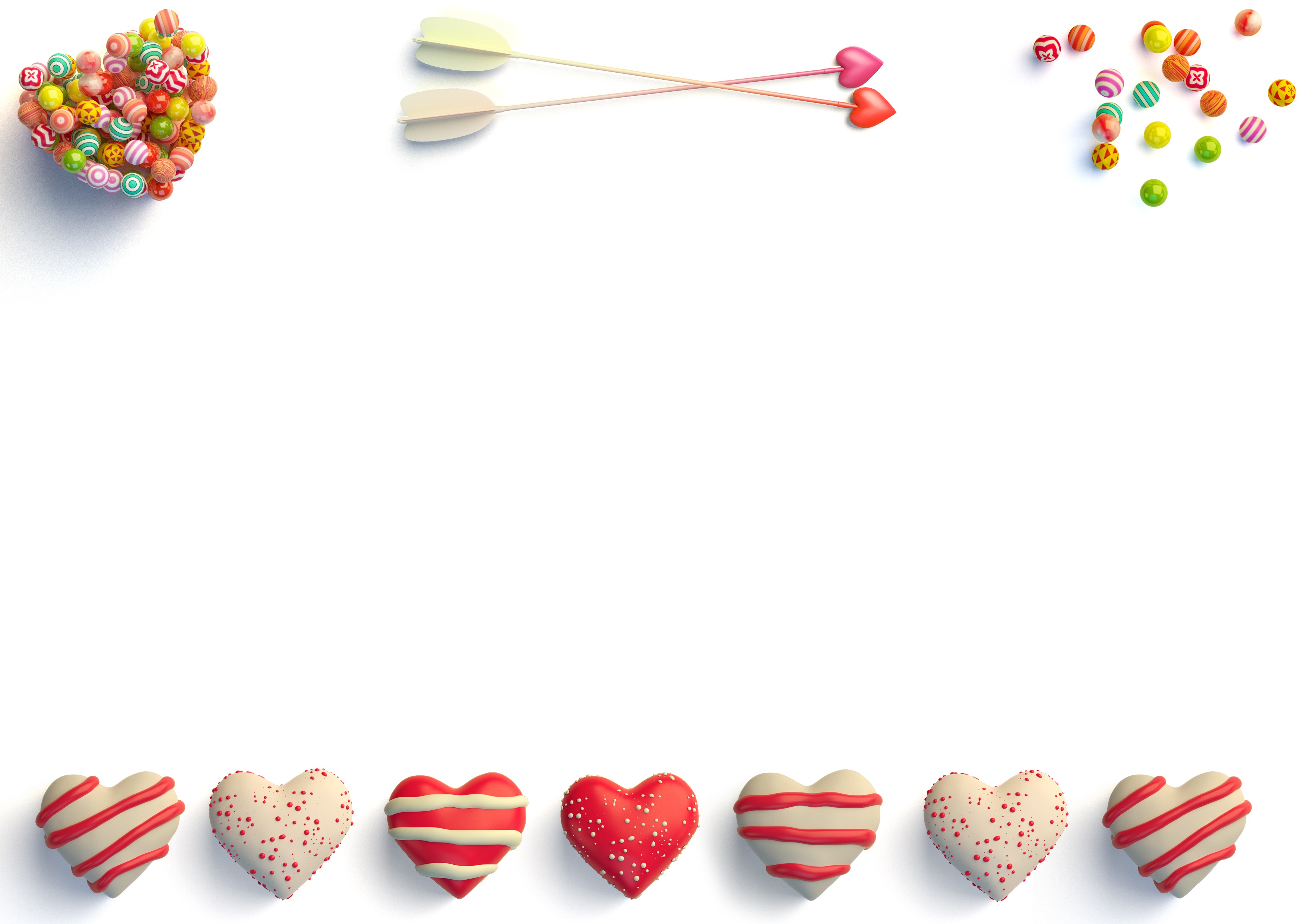 Hearts Sweets Blank free image download