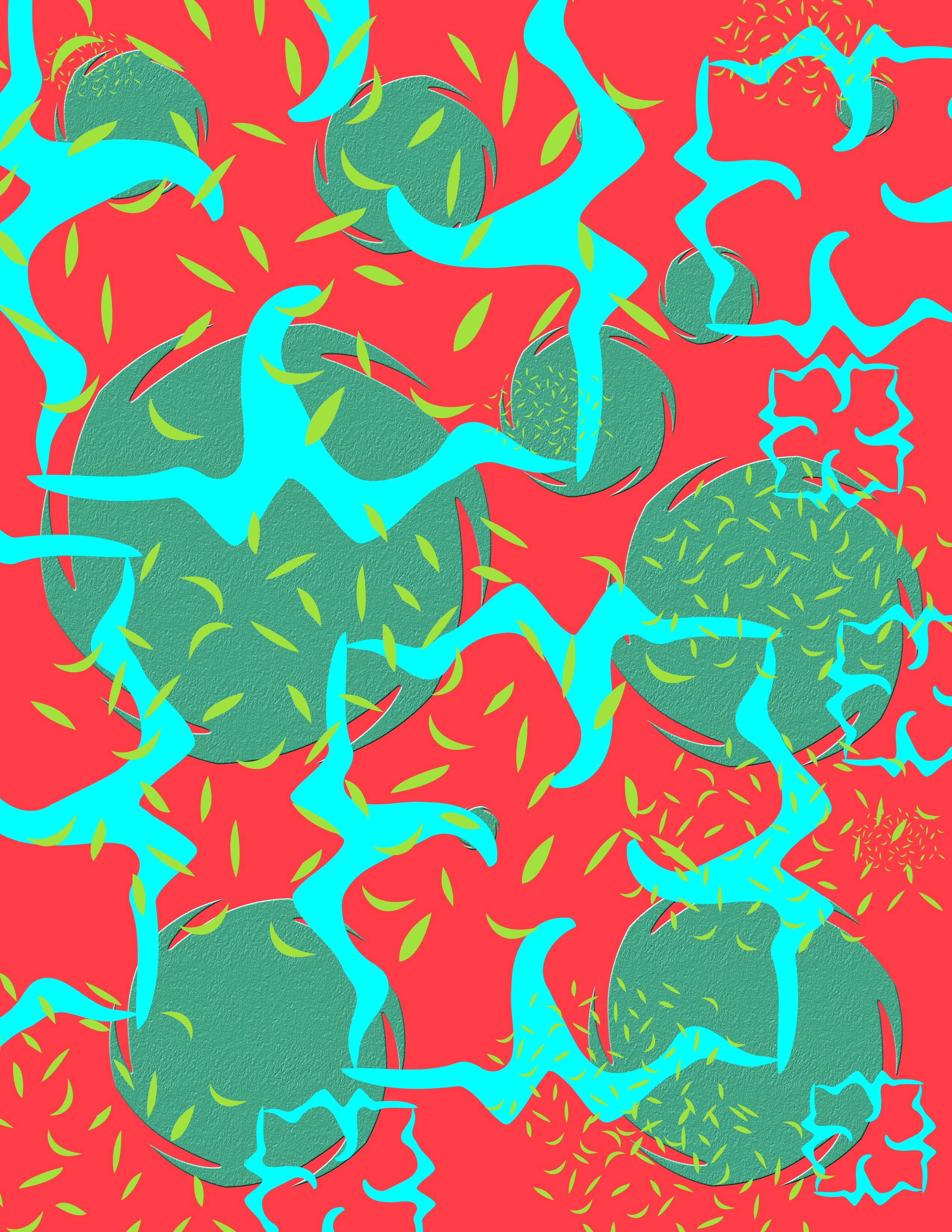 Abstract Orange Red Green Blue free image download