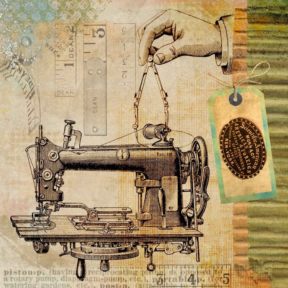 Sewing Vintage Machine Steampunk free image download